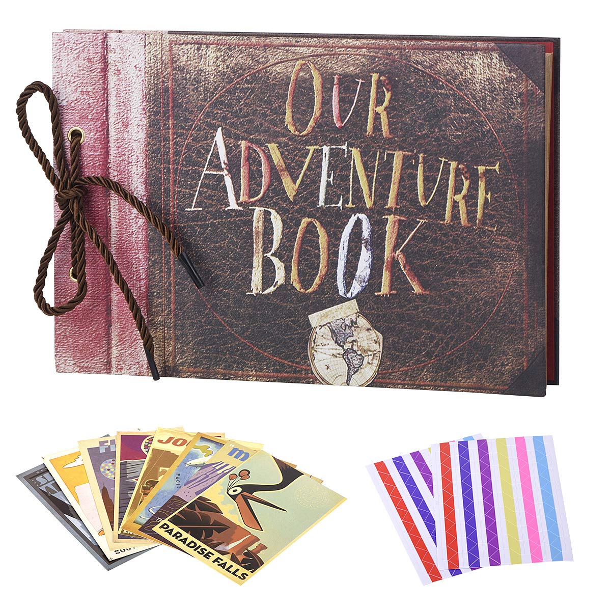 Our Adventure Book, Up Scrapbook with Movie Postcards, Wedding and ...